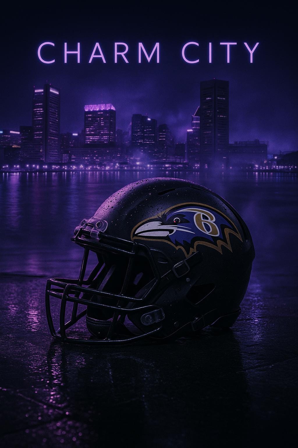 Baltimore Ravens Poster Set • Cyber Neon NFL Art (digital Download) - Etsy