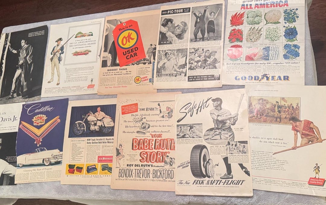 Life Magazine 1940s 50s 60s Print Ads Movie RKO Sammy Davis Jr Laurence ...