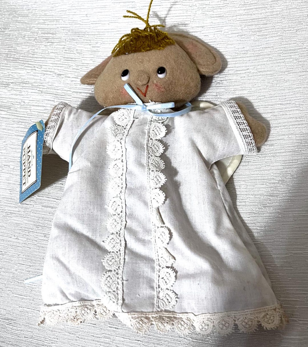 Hallmark Mandy Mouse Hand Puppet Vintage 1982 Angel Christmas Doll Toy ...