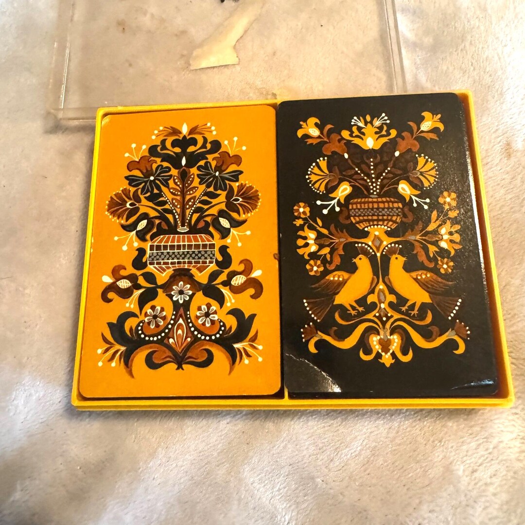 Vintage Hallmark Playing Cards Double Set Chillicothe Paper Co Birds 2 ...