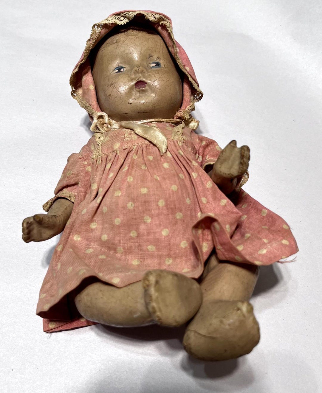 Depression Era Baby Doll Composition Antique 12 4 Jointed Molded Hair ...