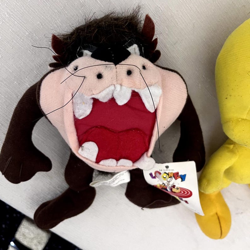 VTG Tweety Bird & Taz Looney Tunes 1997 Play by Play Ace Plush Toy Lot ...