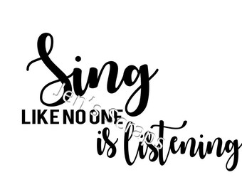 Sing like no one is listening | Etsy