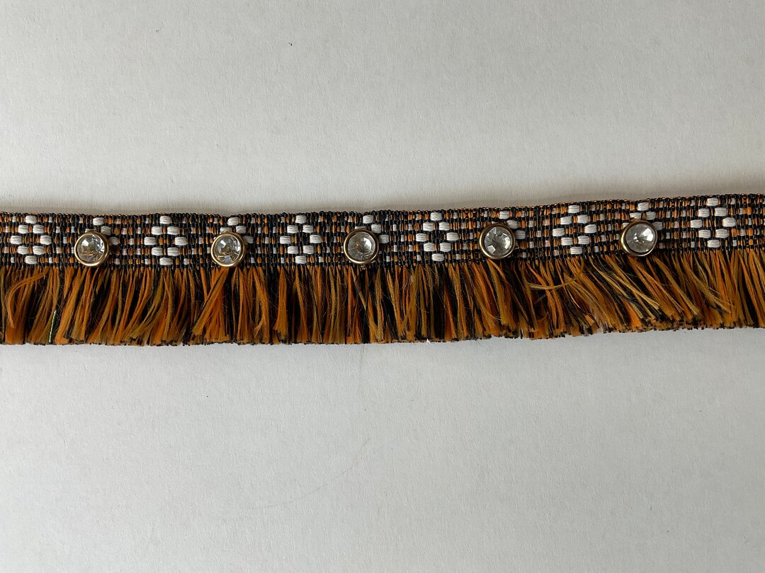Yaya Han 1 1/4 Brown/black Tribal Indian Fringe Brush Gimp Trim Sold by ...