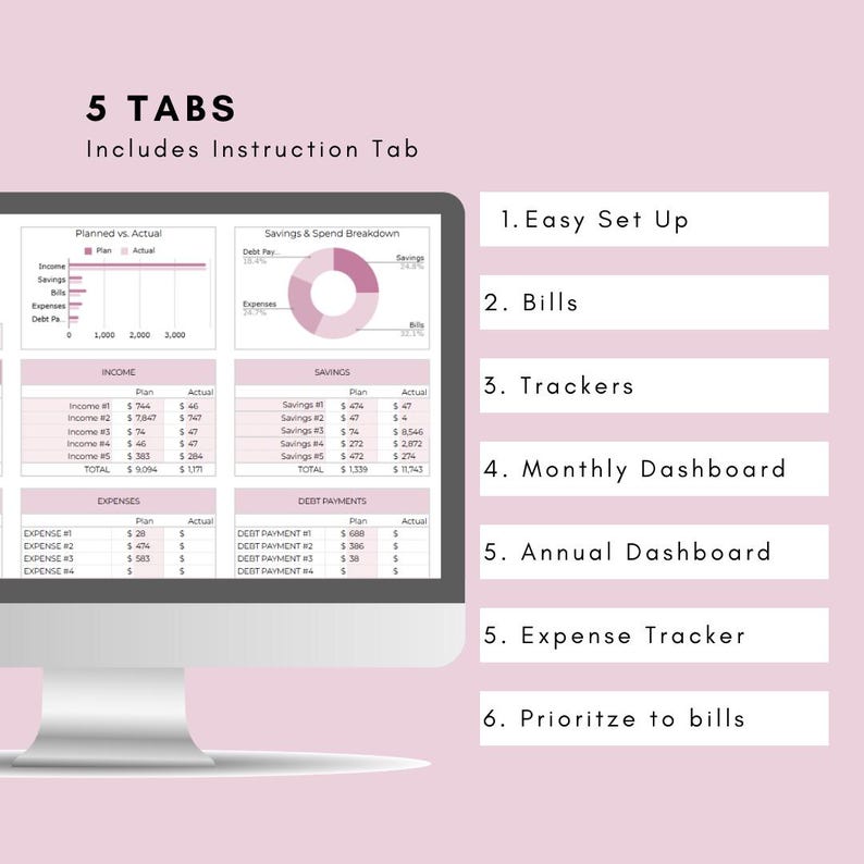 Finance Budget Planner Google Sheets Template. Monthly Biweekly Budget Tracker Couple Financial ...
