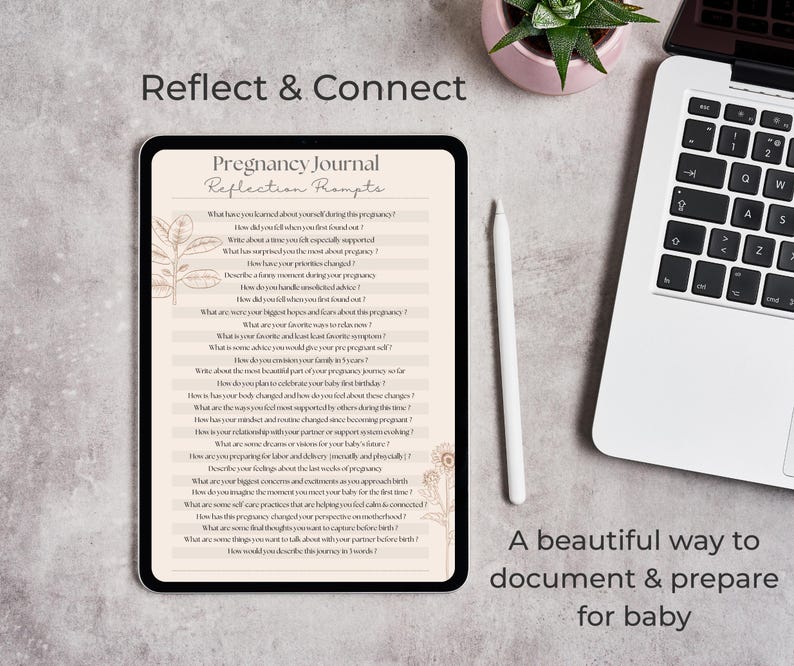 Printable Pregnancy Planner | Digital Maternity Journal | Baby Bump ...
