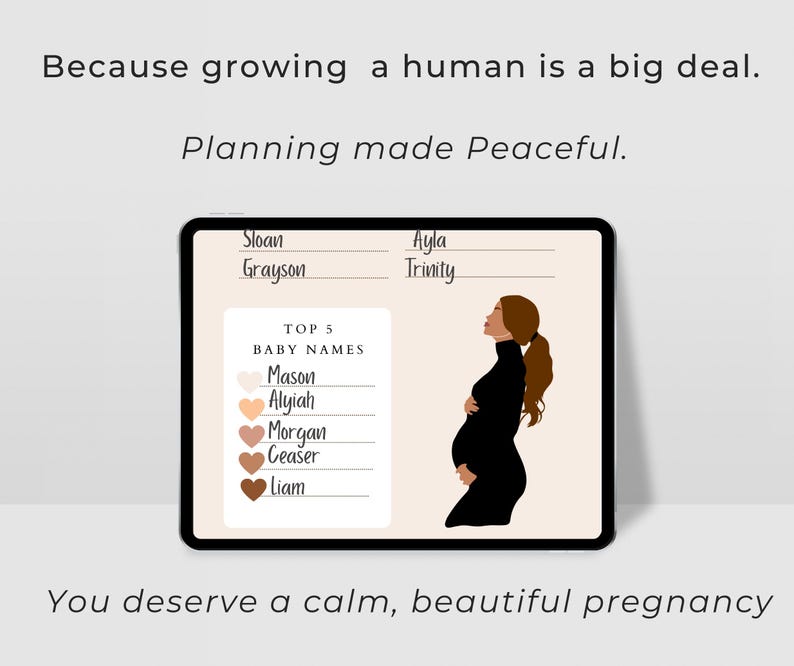 Printable Pregnancy Planner | Digital Maternity Journal | Baby Bump ...