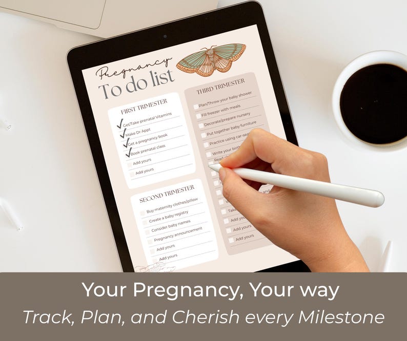 Printable Pregnancy Planner | Digital Maternity Journal | Baby Bump ...