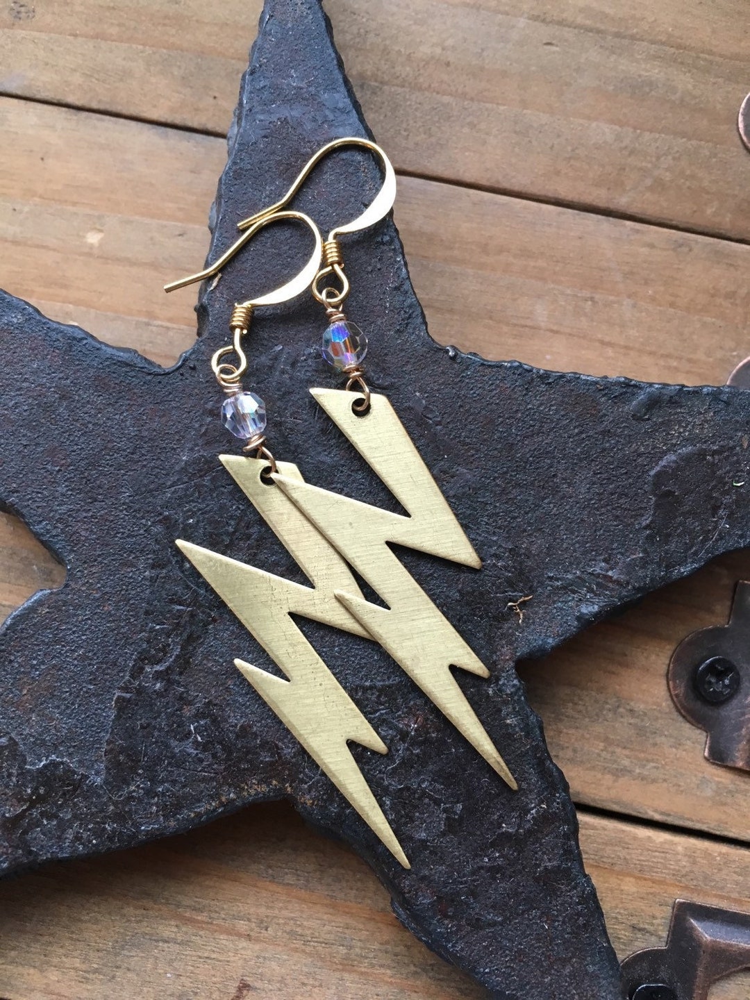 Lightning Bolt With Swarovski Crystals - Etsy