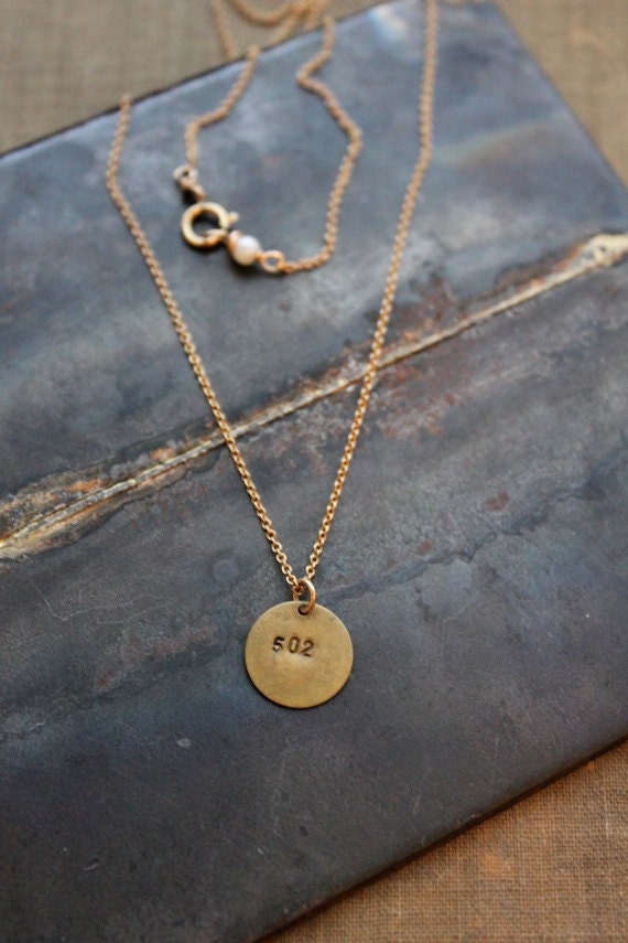 Dainty Area Code Necklace - Etsy