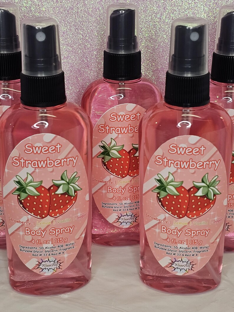 Sweet Strawberry Body Spray (4 Oz.) - Etsy
