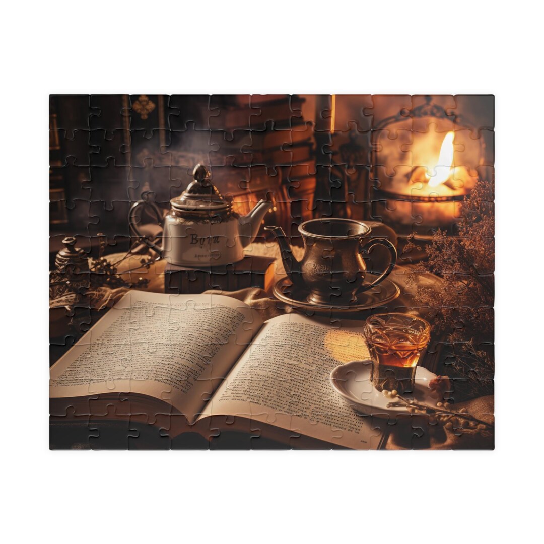 Cozy Tea Time Puzzle - Self Care, Wall Art, Mindfulness Gift, Home ...