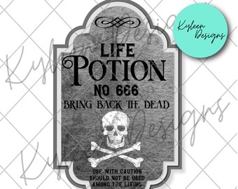 Life Potion Label - Etsy
