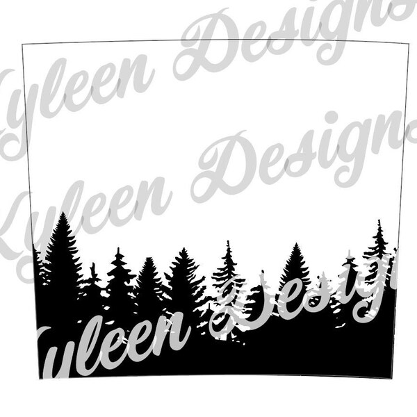 Tree Line Svg - Etsy