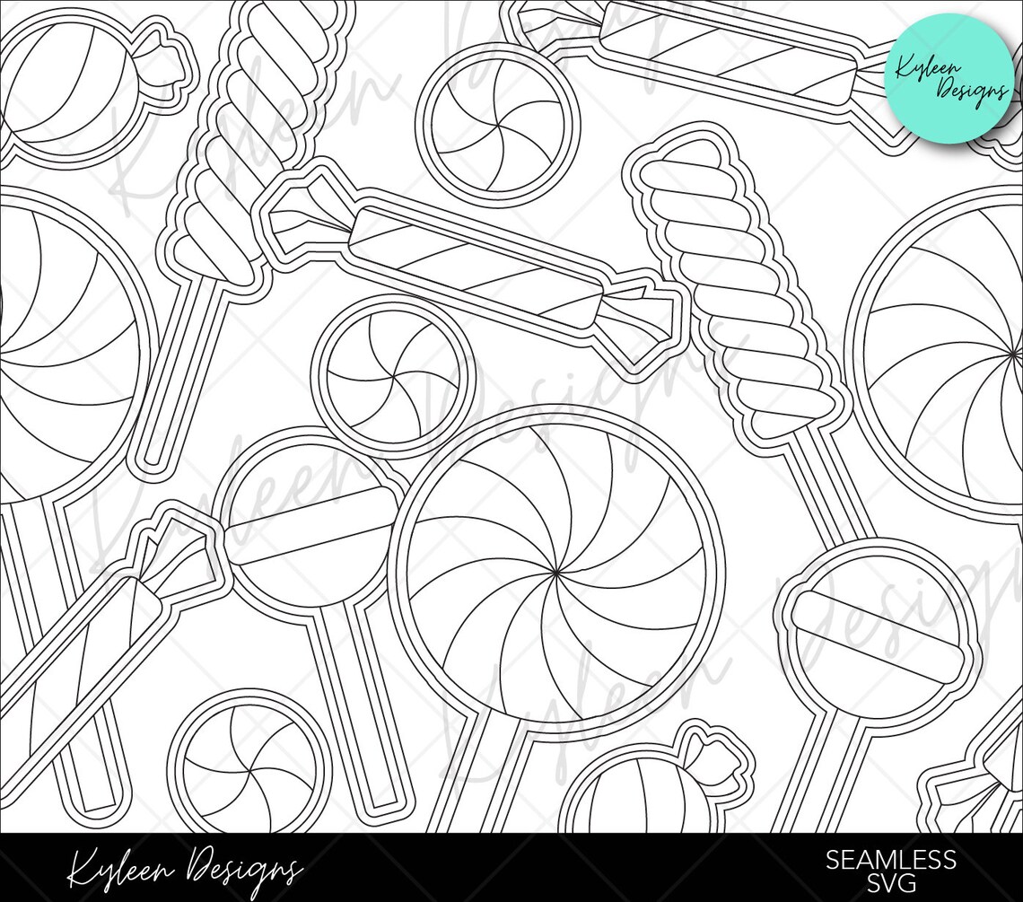 20 Ounce STRAIGHT Seamless Candy Burst SVG PNG File Stencil | Etsy