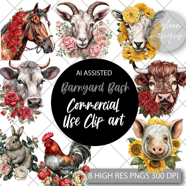 Barnyard Clip Art - Etsy