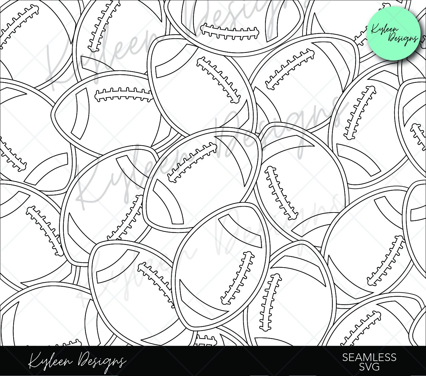 20 Ounce STRAIGHT Seamless Football Burst SVG PNG File Stencil - Etsy