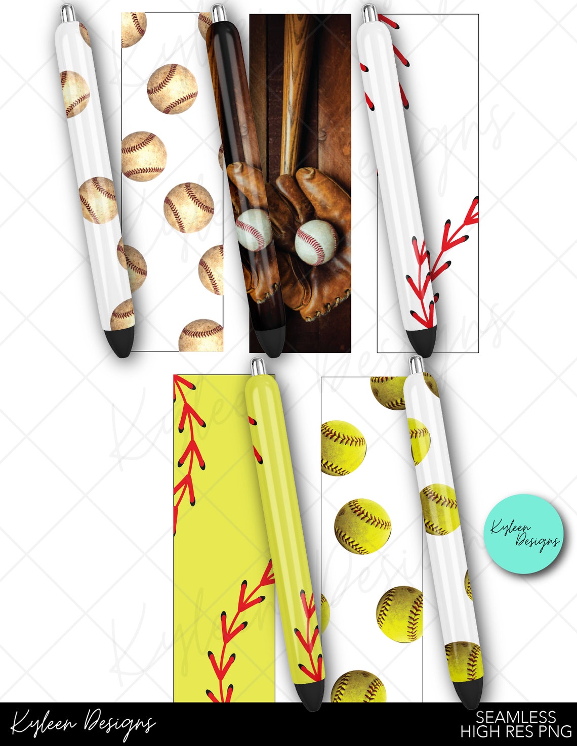 Baseball/ Softball Glitter Pen Wrappers™ for Waterslides - Etsy