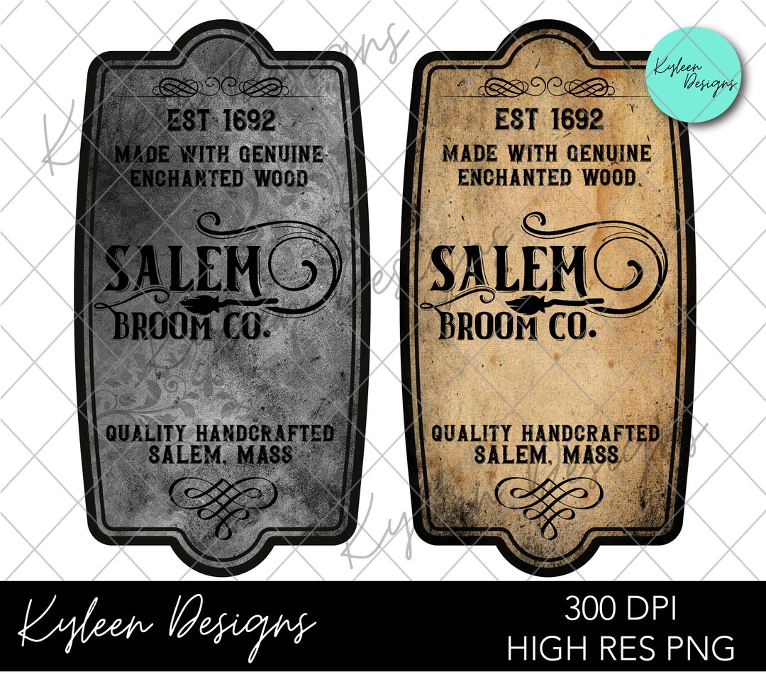 Salem Broom Co. Label for Sublimation, Waterslide High Res PNG Digital ...