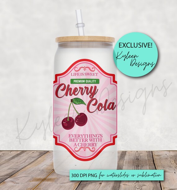 Cherry Cola Drink Label High RES PNG for Coffee/beer Glass - Etsy