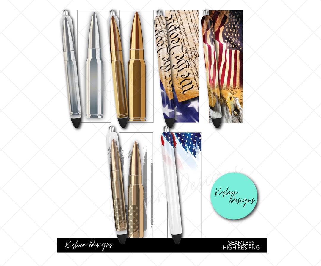 Patriotic Pen Wrapper™ for Waterslide High Res PNG File - Etsy