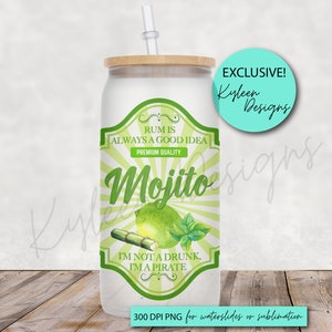 Mojito Drink Label High RES PNG for Coffee/beer Glass - Etsy
