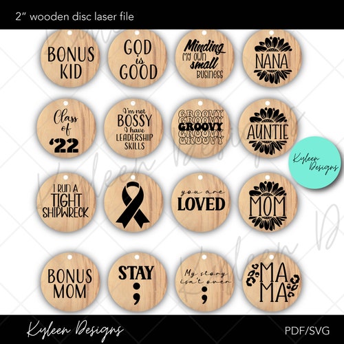 DIGITAL FILE Artwork for 2 Round Wooden Discs for - Etsy