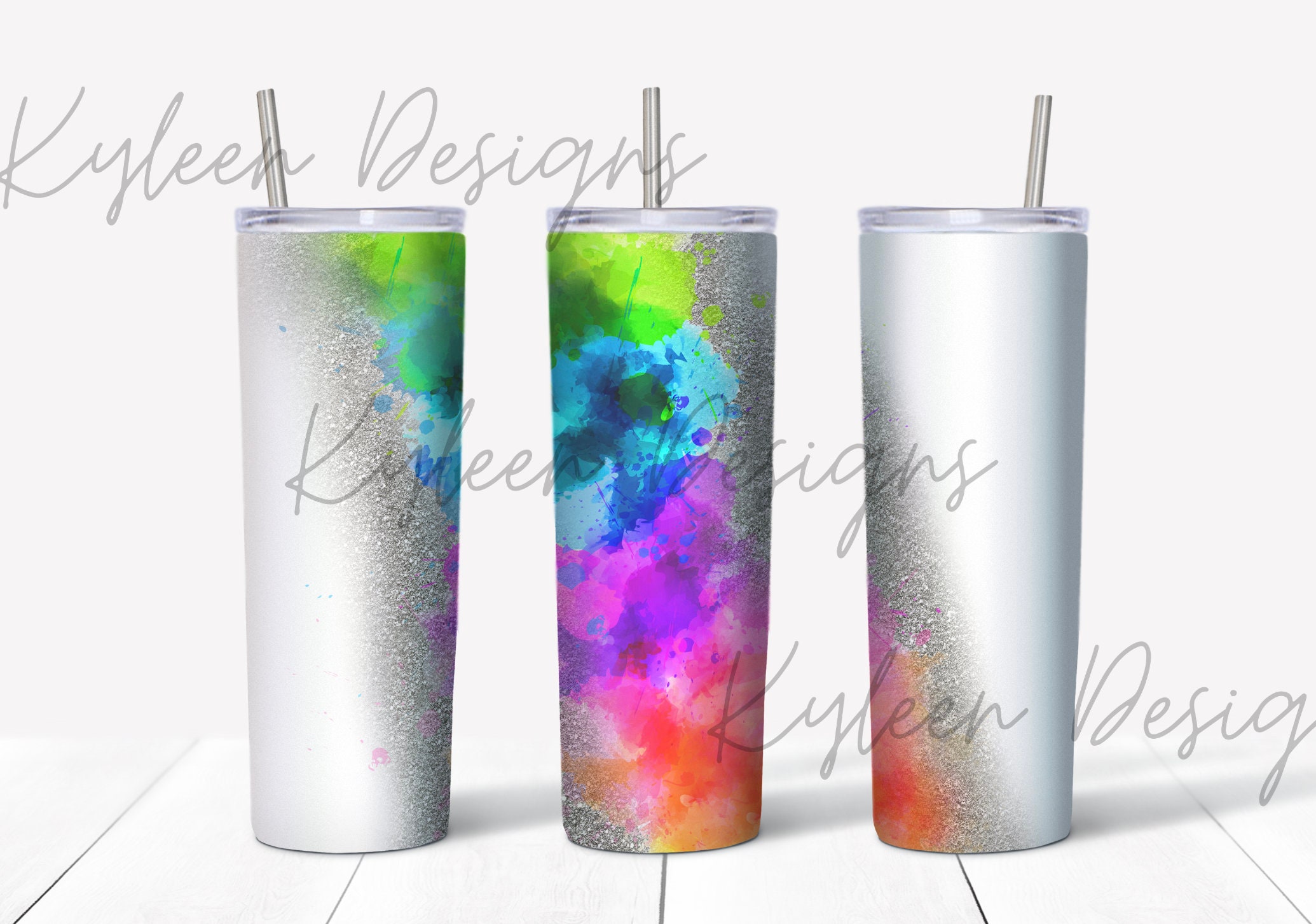 20 Ounce Straight Glitter and Paint Splash Wrap for - Etsy