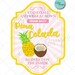 Pina Colada Pineapple Drink Label High RES PNG for Coffee/beer Glass - Etsy