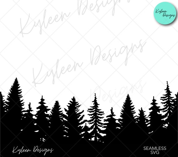 Seamless Northern Lights Tree Template for 20 Ounce Straight | Etsy