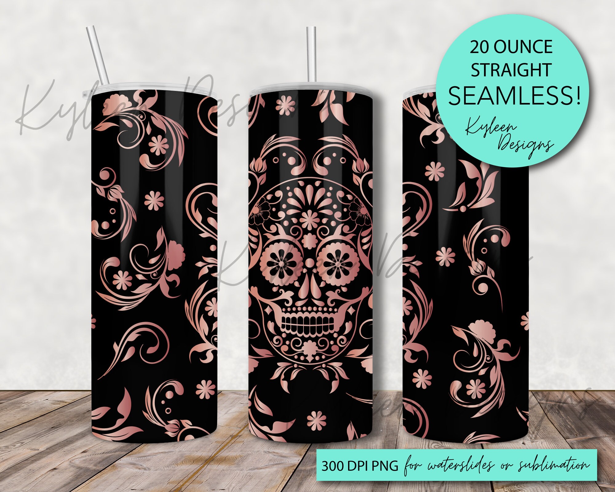 SEAMLESS Sugar Scroll Wrap 20 Ounce Tumbler Wrap for Sublimation ...