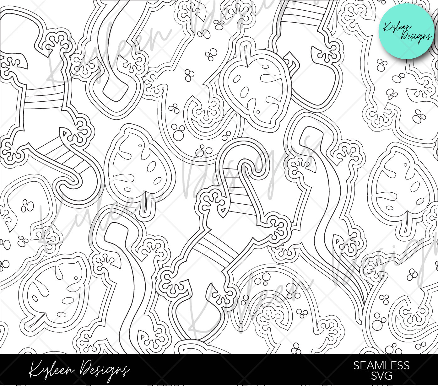20 Ounce STRAIGHT Seamless Lizard Burst SVG PNG File Stencil Template ...