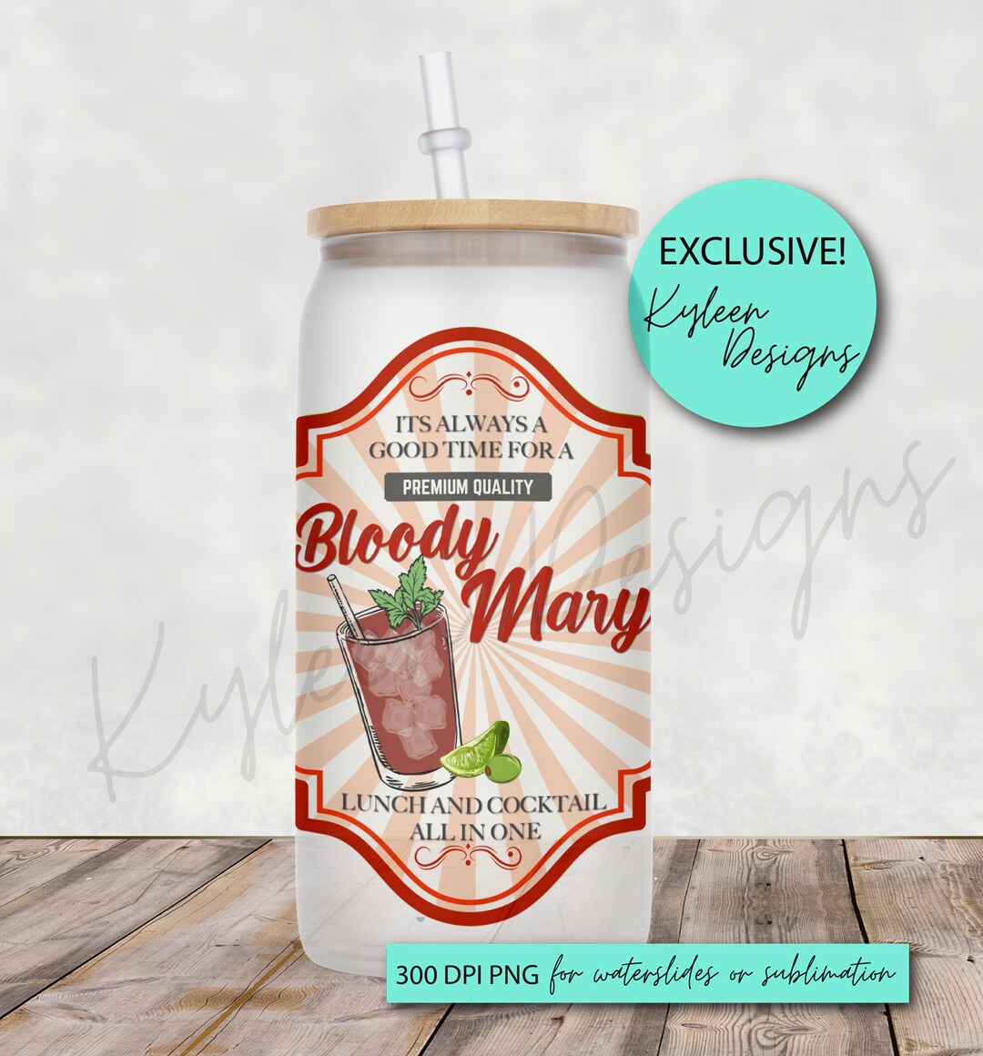 Bloody Mary Drink Label High RES PNG for Coffee/beer Glass - Etsy