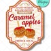 Red Caramel Apple Label High RES PNG for Coffee/beer Glass - Etsy