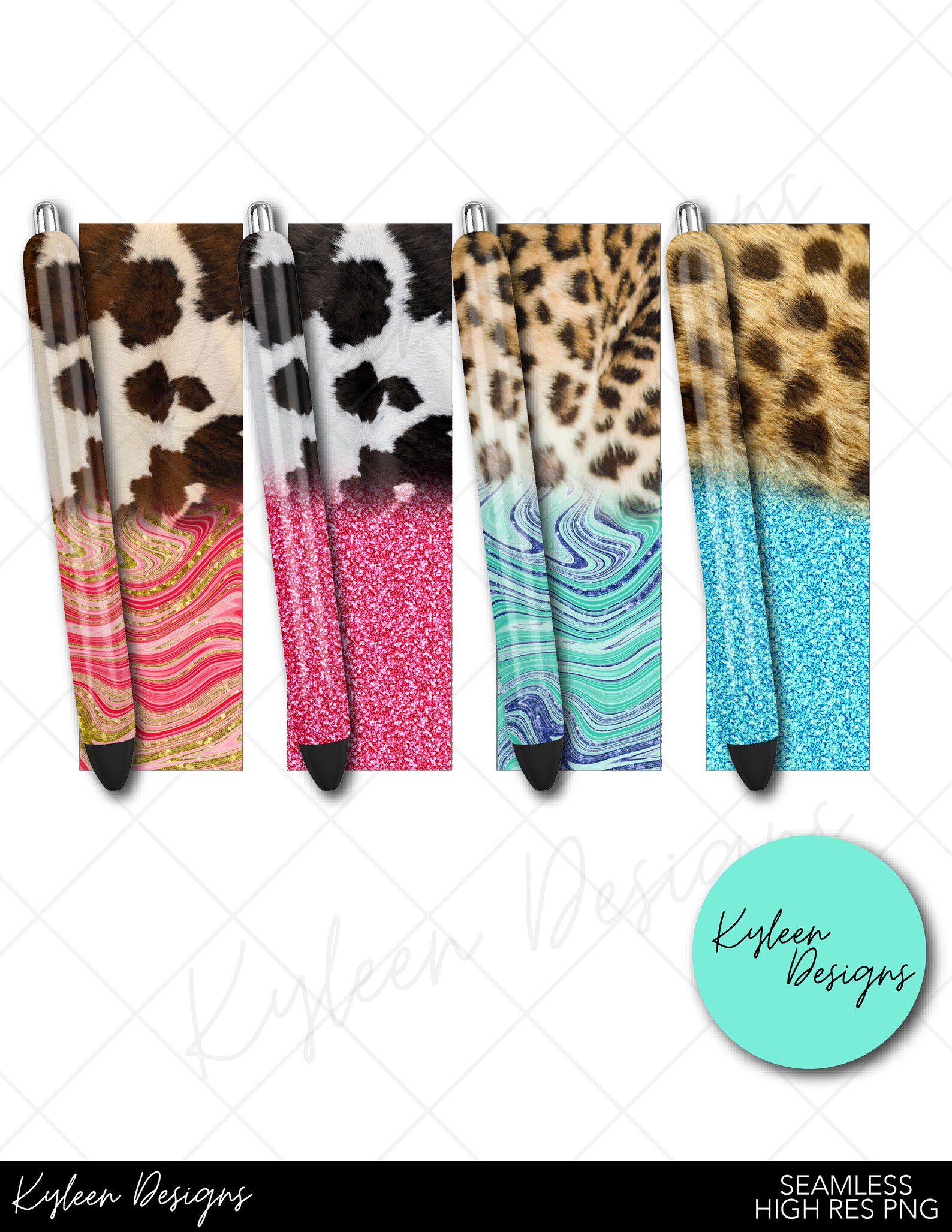 Fur/ Hide Marble Glitter Pen Wrappers™ for Waterslide or Vinyl - Etsy