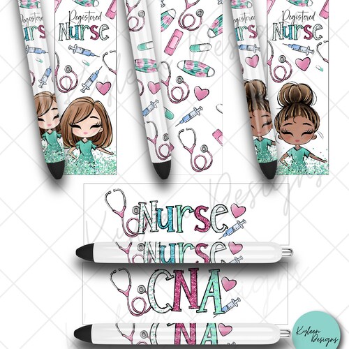 SEAMLESS Nurse Pen Wraps for Waterslide High RES PNG - Etsy