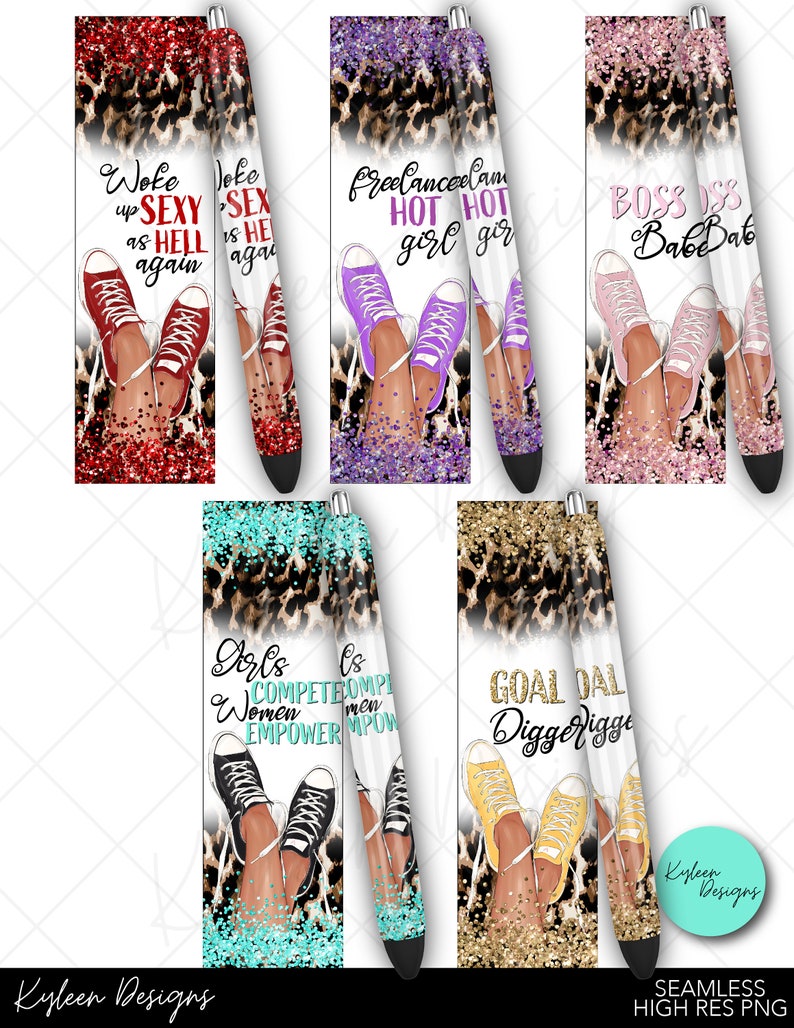 SEAMLESS Boss Babe Sneaker Pen Wraps for Waterslide High RES - Etsy