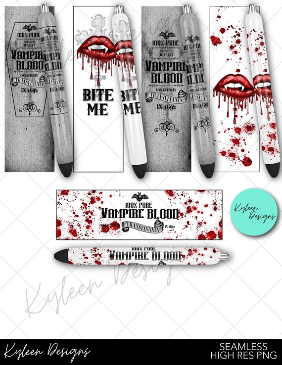 SEAMLESS Vampire Blood Pen Wraps for Waterslide High RES PNG - Etsy