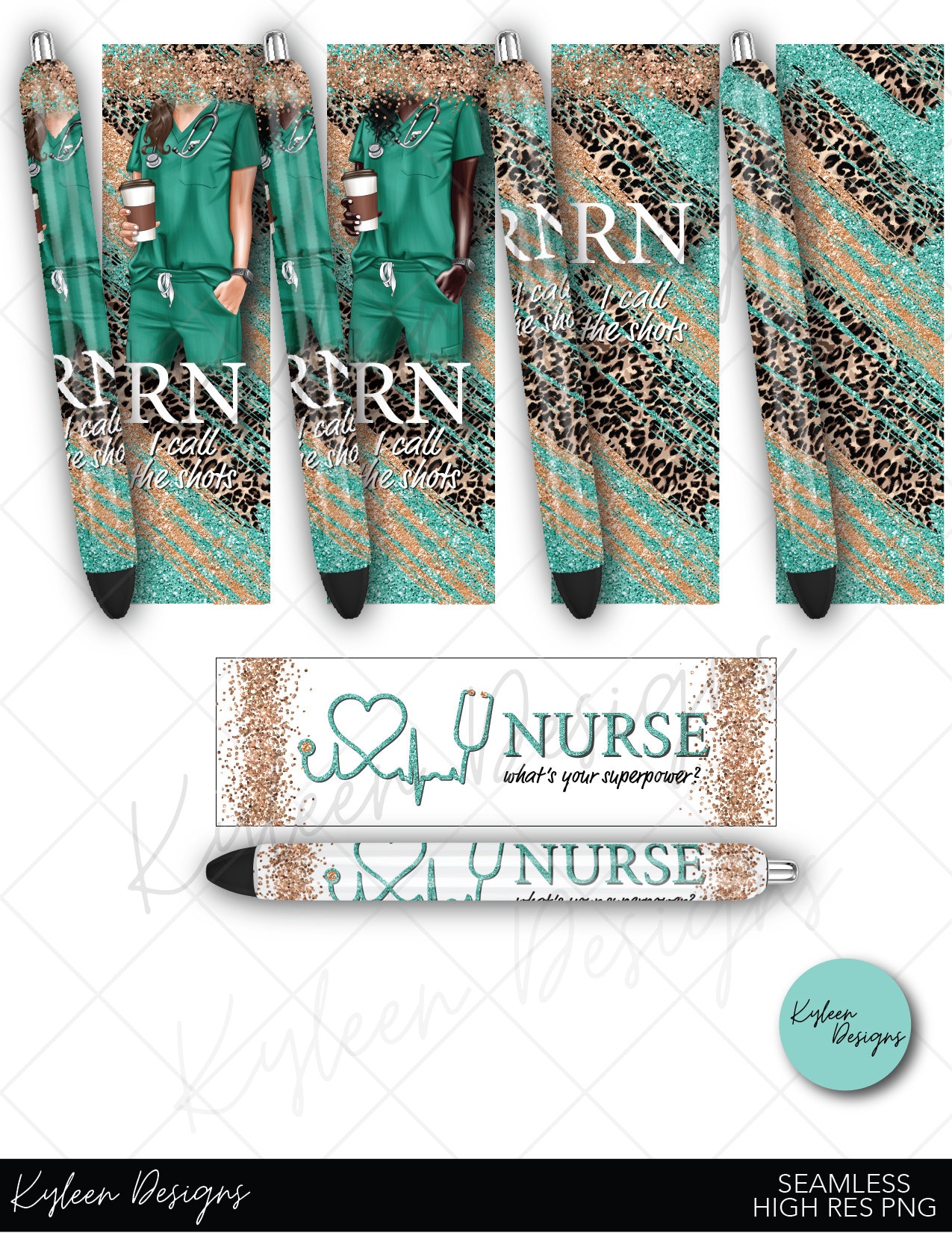 Leopard Milky Way Nurse Pen Wraps for Waterslide High RES PNG | Etsy