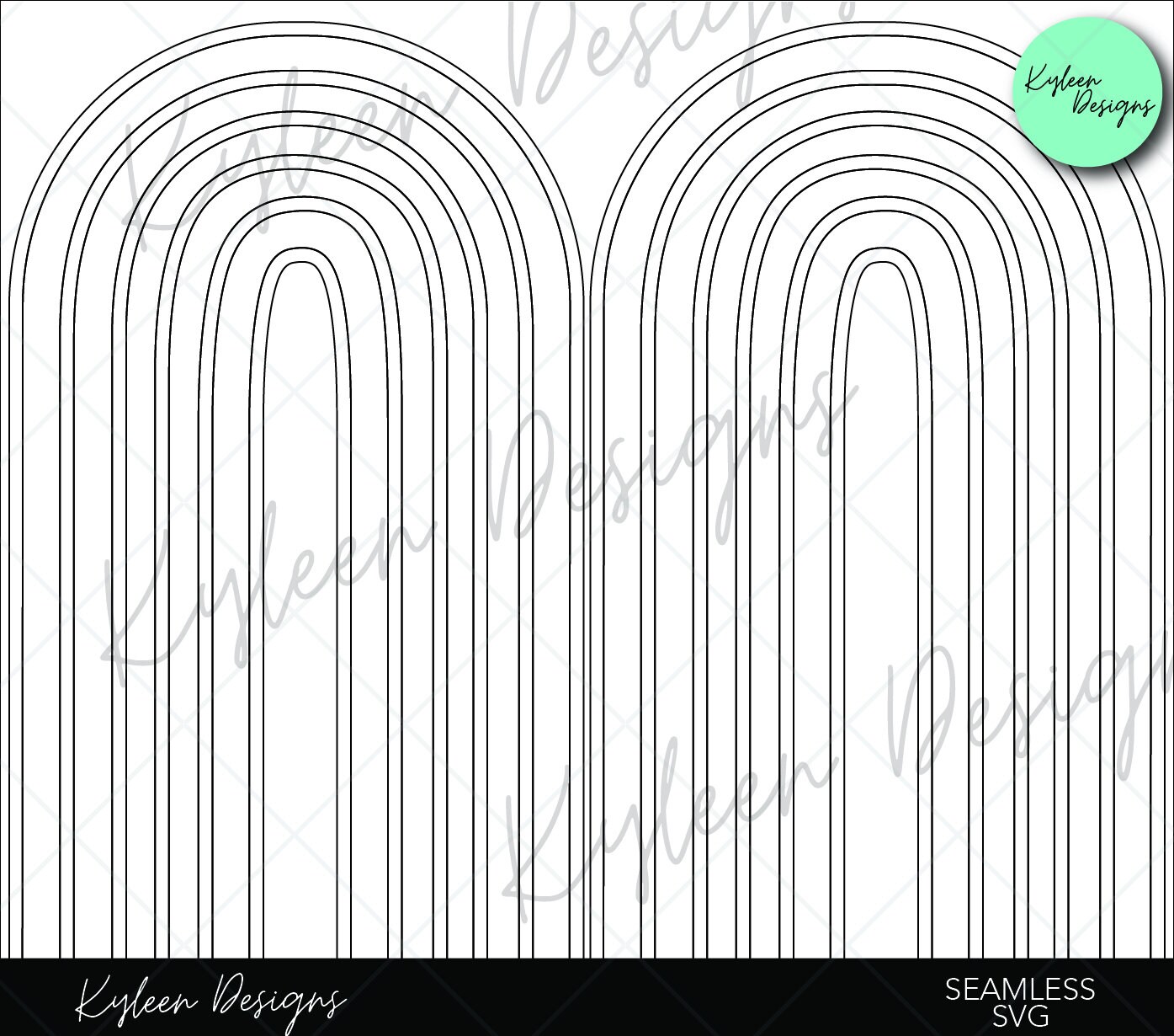 20 Ounce STRAIGHT Seamless Long Rainbow Burst SVG PNG File - Etsy