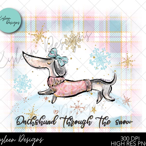 Dachshund Through the Snow - Etsy