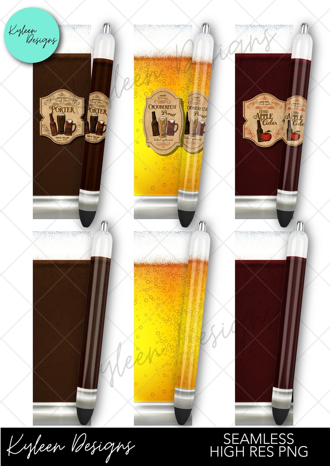 SEAMLESS Beer Pen Wraps for Waterslide High RES PNG - Etsy