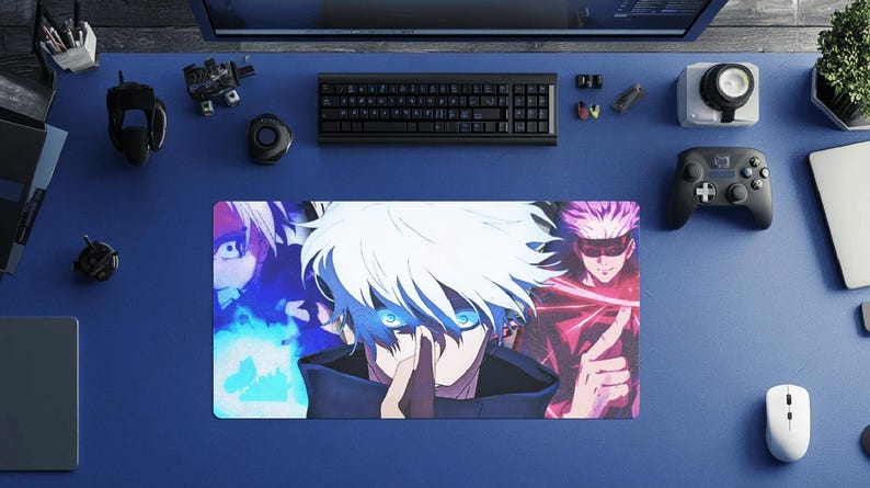 Jujutsu Kaisen Gaming Desk Mat Large Anime Mouse Pad Gojo Satoru Cool ...