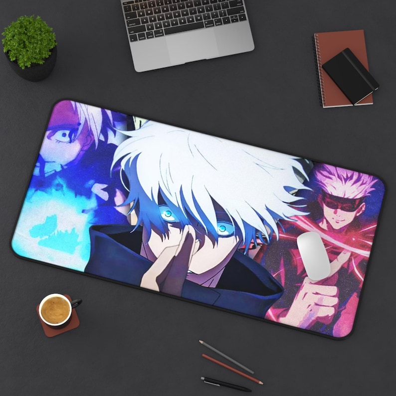 Jujutsu Kaisen Gaming Desk Mat Large Anime Mouse Pad Gojo Satoru Cool ...