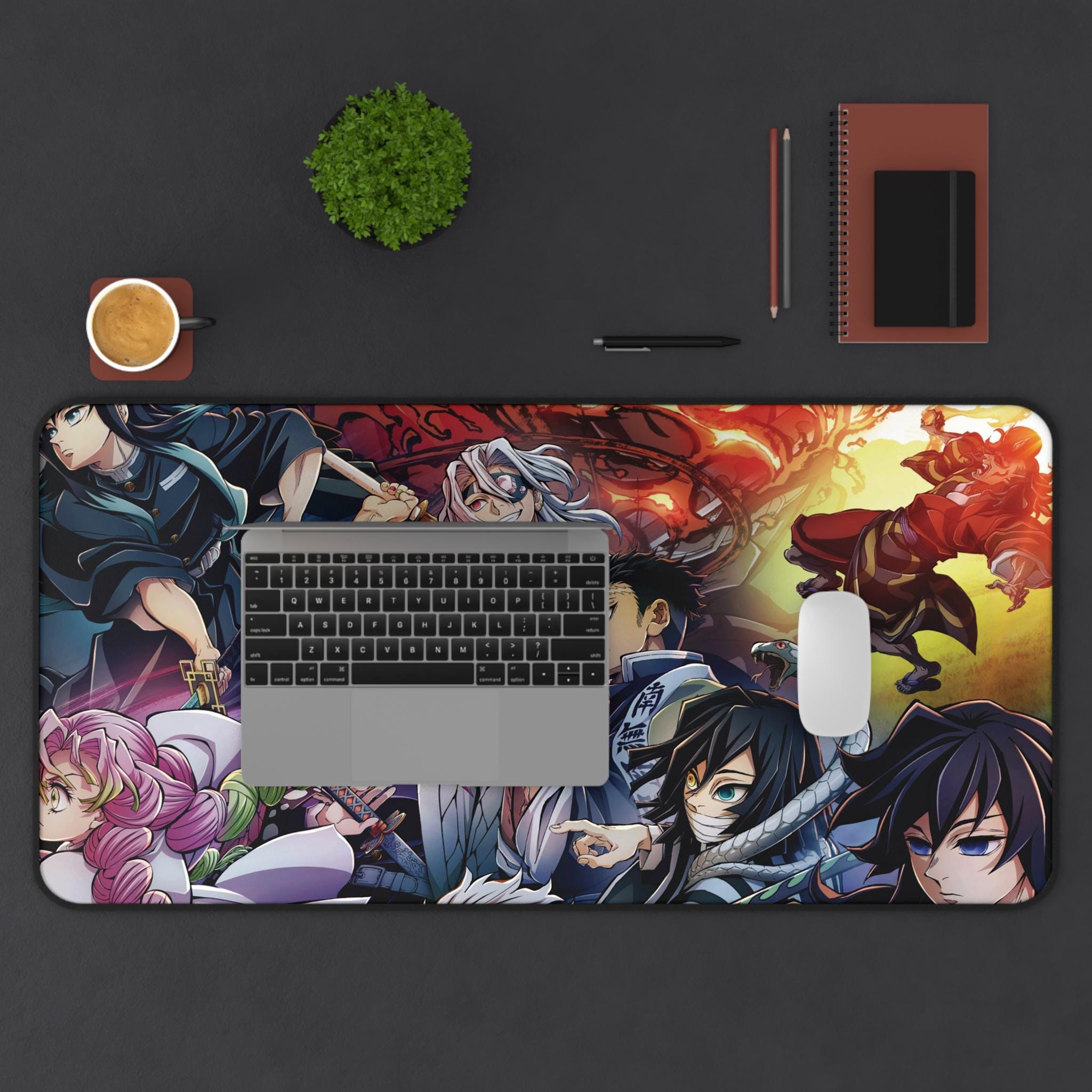 Demon Slayer Deskmat Featuring All Hashiras - Vibrant Kimetsu No Yaiba ...