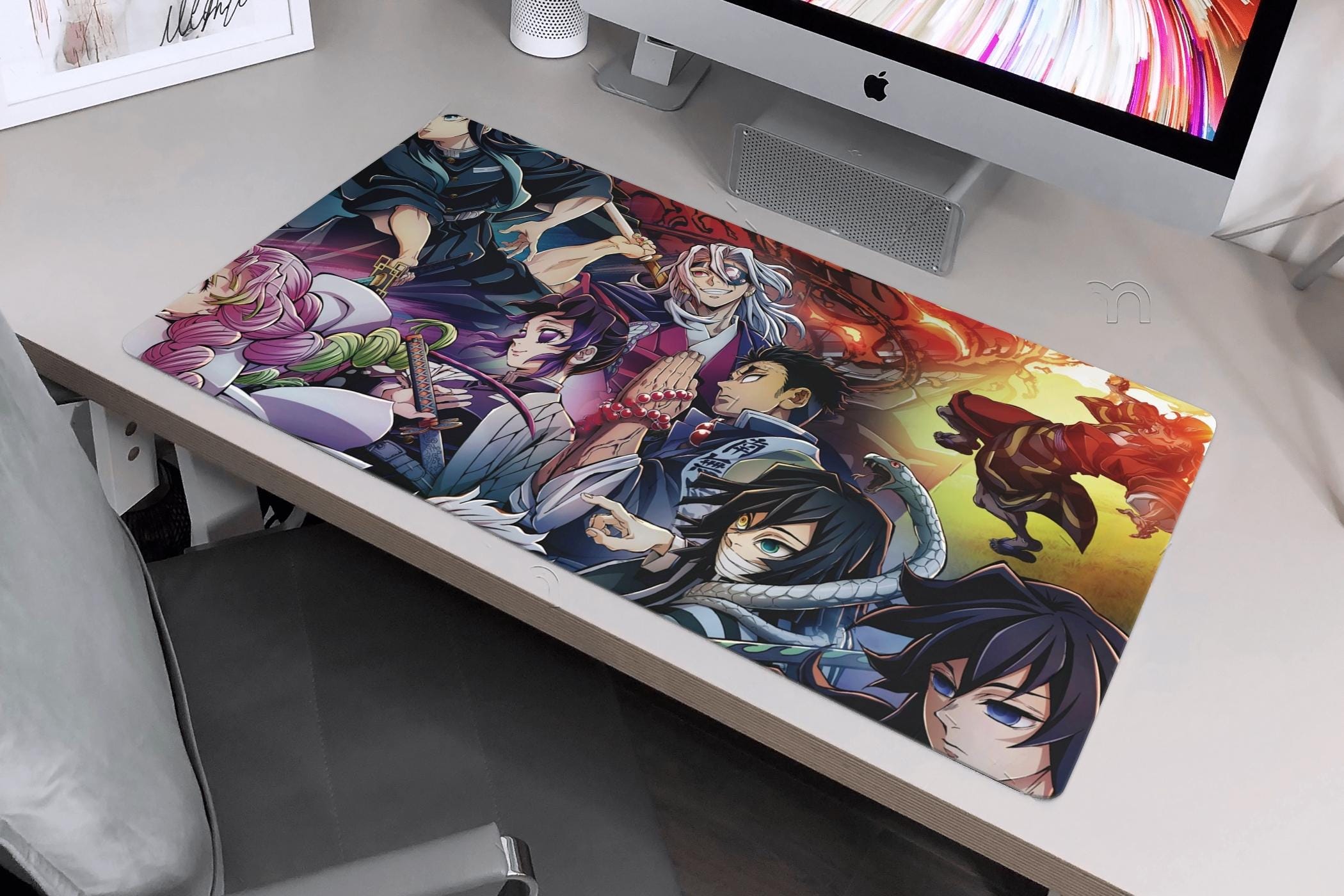 Demon Slayer Deskmat Featuring All Hashiras - Vibrant Kimetsu No Yaiba ...