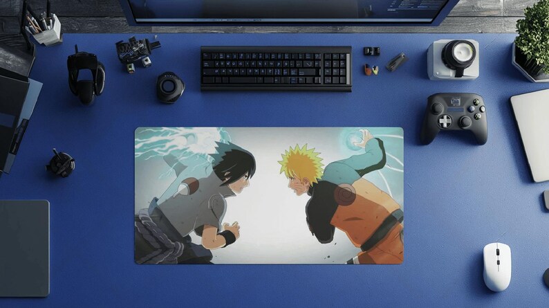 Naruto Intense Battle Desk Mat Legendary Ninja Shinobi Mousepad ...