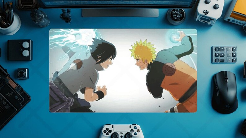 Naruto Intense Battle Desk Mat Legendary Ninja Shinobi Mousepad ...