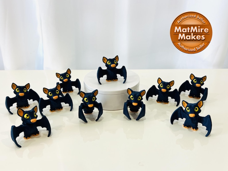 3D Printed Articulated Fruit Bat Fidget | Posable Figurine - J2 - Etsy