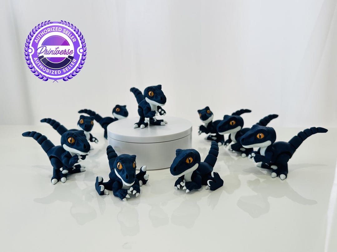 3D Printed Flexi Baby Raptor Figurine: Articulated Fidget Decor - E1 - Etsy